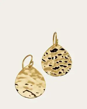 Ippolita Large Crinkle Teardrop 18k Earrings - Gold