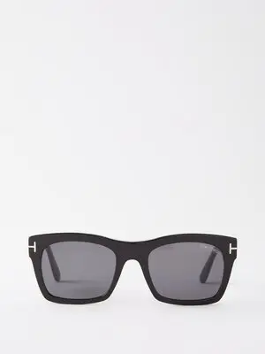 TOM FORD Tom Ford Eyewear - Nico Square Acetate Sunglasses - Mens - Black - Black