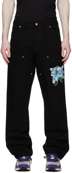 Awake Ny Carhartt Wip Edition Double Knee Trousers In Black - 32