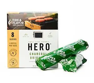 FIRE & FLAVOR Hero 8 Sleeves Charcoal Briquets - One-color