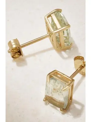 Mateo 14-karat Amethyst Stud Earrings