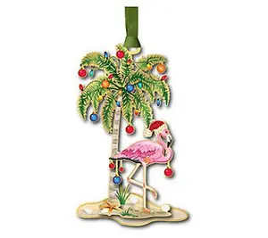 BEACON DESIGN S Festive Flamingo Ornament - One-color