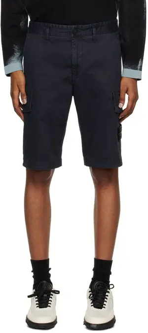 Stone Island Stone Island Navy Patch Shorts - A0120 Navy Blue