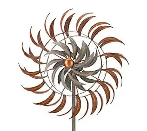 REGAL ART & GIFT 24' Rotating Wind Spinner Copp Er Petals