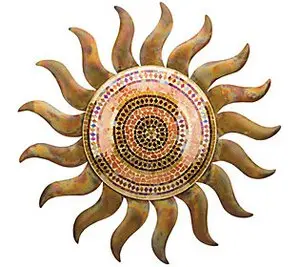 REGAL ART & GIFT Flamed Copper Sun Wall Decor 2 9 - One-color