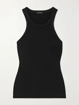 GOLDSIGN The Laurel Ribbed Stretch-jersey Tank - Black