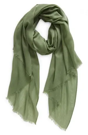 Vince Lightweight Cashmere Scarf Sea Fern
