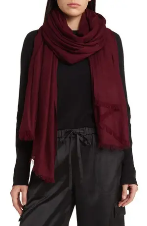 Vince Lightweight Cashmere Scarf Wild Plum