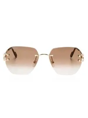 Cartier Signature C Rimless Sunglasses - Gold