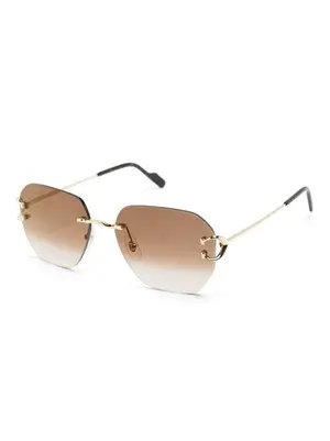 Cartier Signature C Rimless Sunglasses - Gold