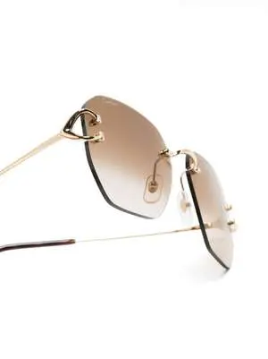 Cartier Signature C Rimless Sunglasses - Gold