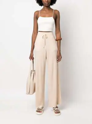 Max & Moi Ribbed Wide-leg Trousers