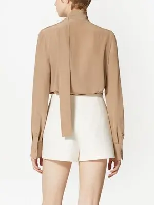 Valentino Garavani Scarf-detail Silk Blouse