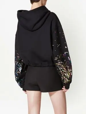 Valentino Garavani Sequin Embellished Cotton Hoodie