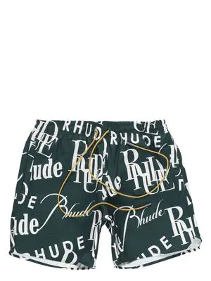 Rhude Graphic-print Deck Shorts