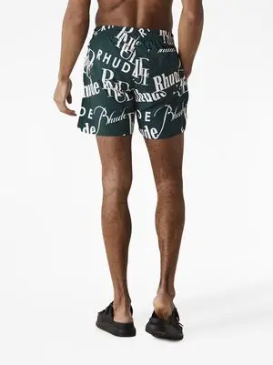 Rhude Graphic-print Deck Shorts