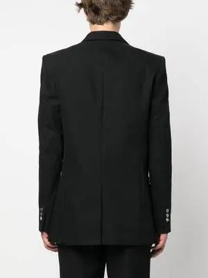 Balmain Double-breasted Cotton Blazer - Black