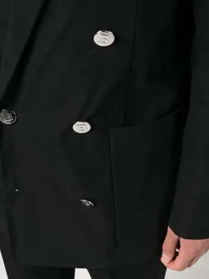 Balmain Double-breasted Cotton Blazer - Black