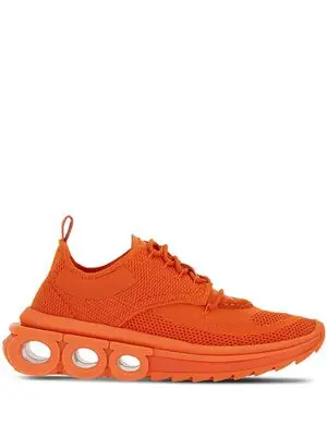 FERRAGAMO Knitted Running Sneakers - Orange