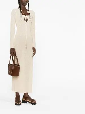 Casablanca Cut-out Bouclé Dress