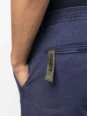 Incotex Striped Straight-leg Trousers - Blue