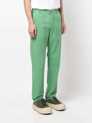 Incotex Striped Straight-leg Trousers - Green