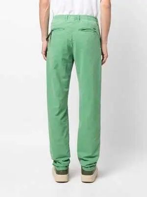 Incotex Striped Straight-leg Trousers - Green