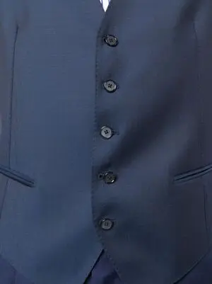Tagliatore Virgin Wool Waistcoat - Blue