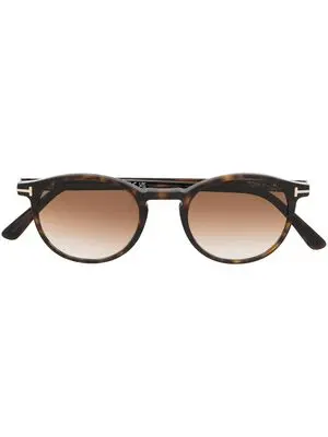 TOM FORD Round Frame Sunglasses - Brown