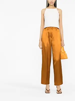 FORTE_FORTE High-rise Satin Trousers