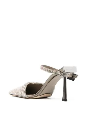 Benedetta Bruzziches Elena 95mm Crystal Mesh Mules
