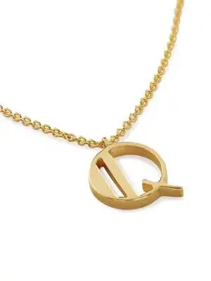 Monica Vinader Alphabet Q Pendant Necklace - Gold