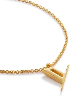 Monica Vinader 18kt Vermeil Alphabet Y Necklace - Gold