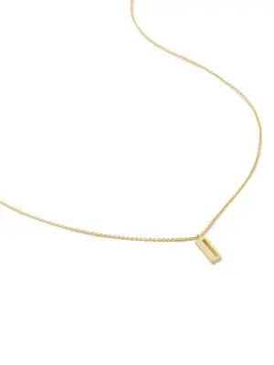 Monica Vinader Alphabet I Pendant Necklace - Gold