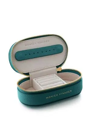 Monica Vinader Oval Pebbled-leather Jewellery Box