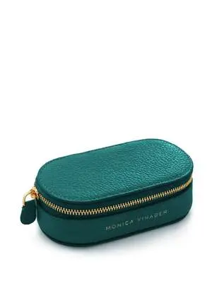 Monica Vinader Oval Pebbled-leather Jewellery Box