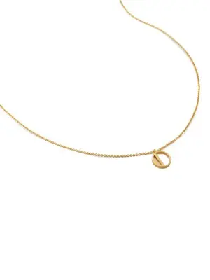 Monica Vinader Alphabet O Adjustable Necklace - Gold