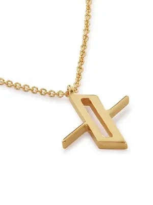 Monica Vinader 18kt Vermeil Alphabet X Necklace - Gold