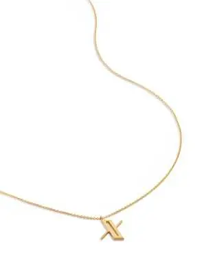 Monica Vinader 18kt Vermeil Alphabet X Necklace - Gold
