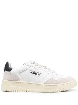 Karl Lagerfeld Panelled Leather Sneakers - White