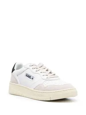 Karl Lagerfeld Panelled Leather Sneakers - White