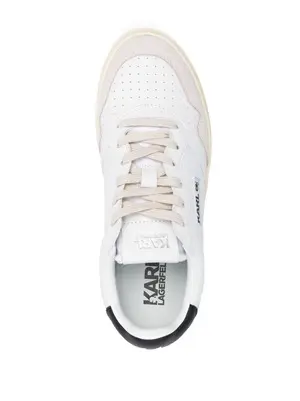 Karl Lagerfeld Panelled Leather Sneakers - White