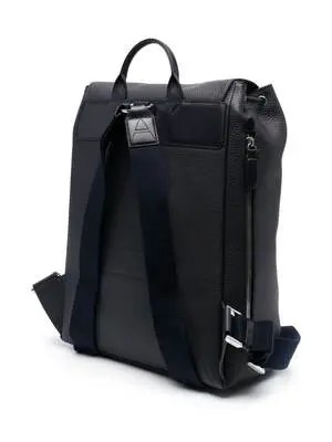 ASPINAL OF LONDON Grained-leather Reporter Backpack - Blue