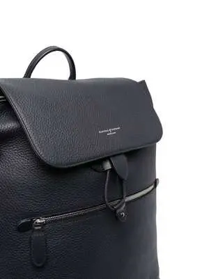 ASPINAL OF LONDON Grained-leather Reporter Backpack - Blue