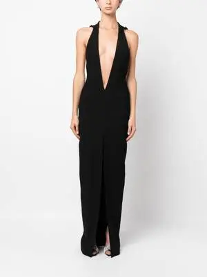MONOT V-neck Hooded Gown