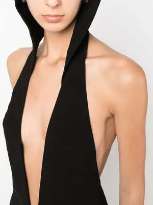 MONOT V-neck Hooded Gown