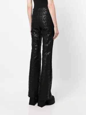 Versace Allover Logo Flared Trousers