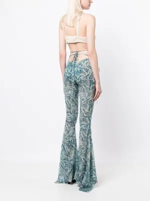 KNWLS Glimmer Graphic-print Flared Trousers