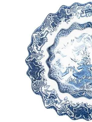 SELETTI X Diesel Living Willow Wave Plate - Blue