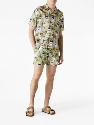 Rhude Graphic-print Deck Shorts